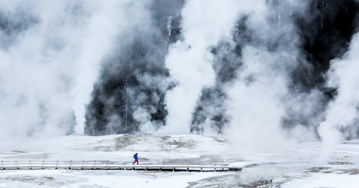 Yellowstone Caldera Supervolcano Map